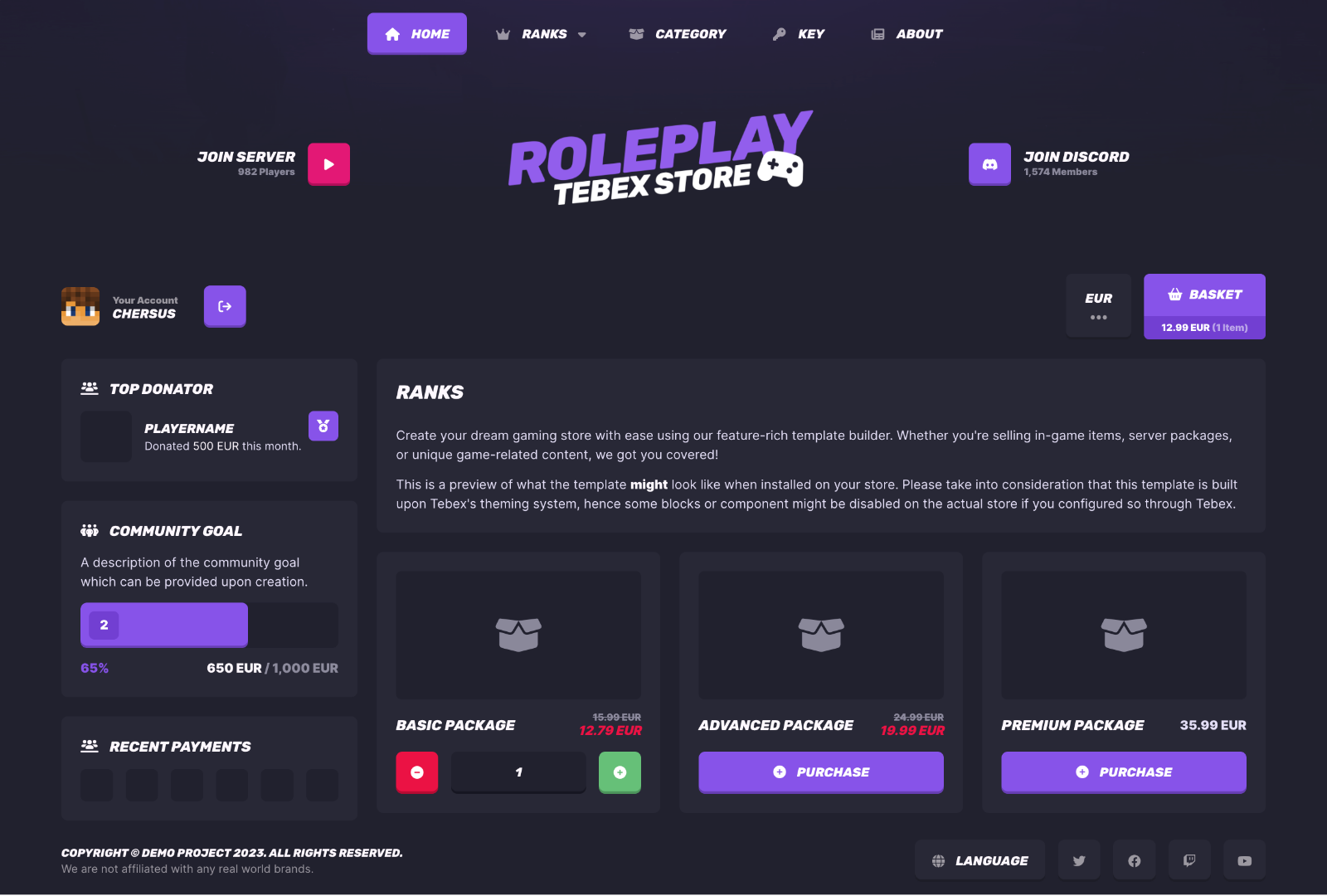 Fragmentor | Tebex Template Builder